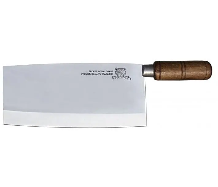 8" Chinese Cleaver, Premium Steel, Wood Handle | Cleavers | Zanduco US