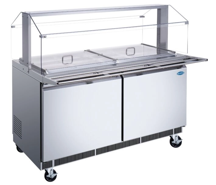 Zanduco 60" Stainless Steel Refrigerated Salad Bar / Cold Food Table ...