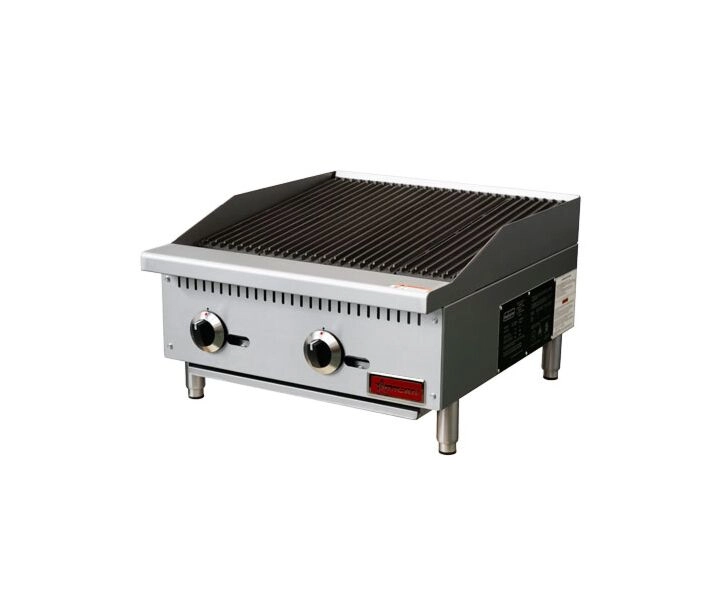 Omcan 24" Radiant Gas Charbroiler - 2 Burner | Zanduco US