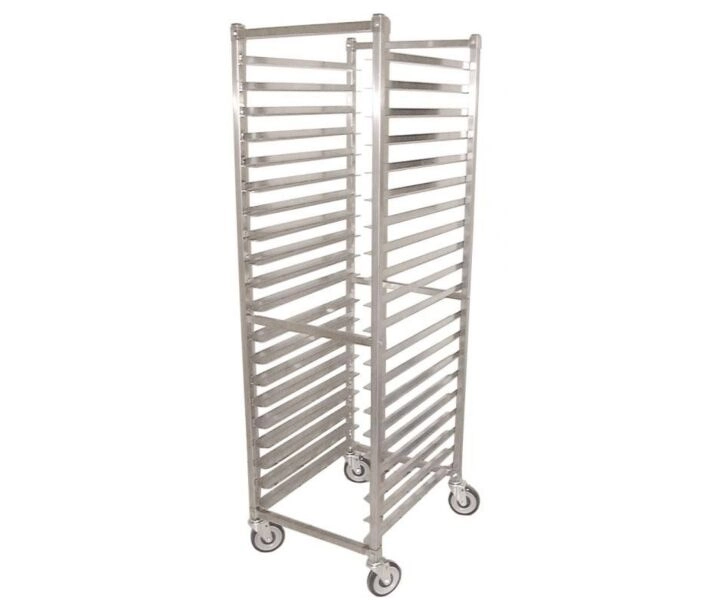 Stainless Steel Square Flat Top Pan Rack with 20 Slides and 3" Spacing ...