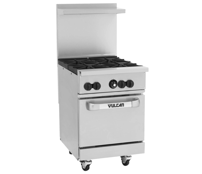Vulcan 24S-4B Endurance Series 24" 4 Burner Range with Standard Oven ...