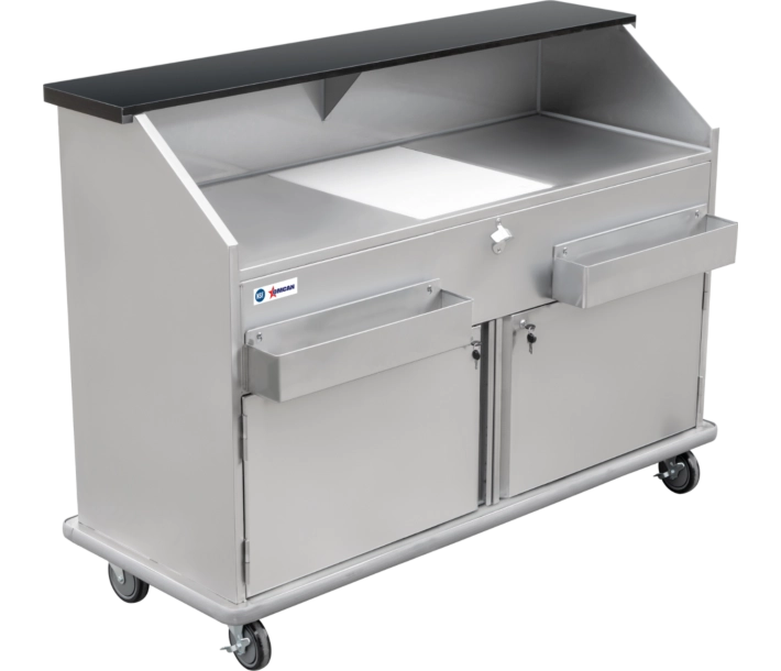 Omcan 61" Portable Bar with Hinge Doors, Ice Bin, Shut Off Valve ...