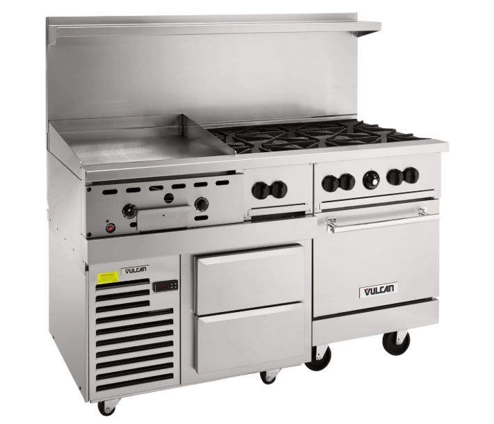 Vulcan 60RS-10B Endurance Series 60" 10 Burner Range with Standard Oven ...
