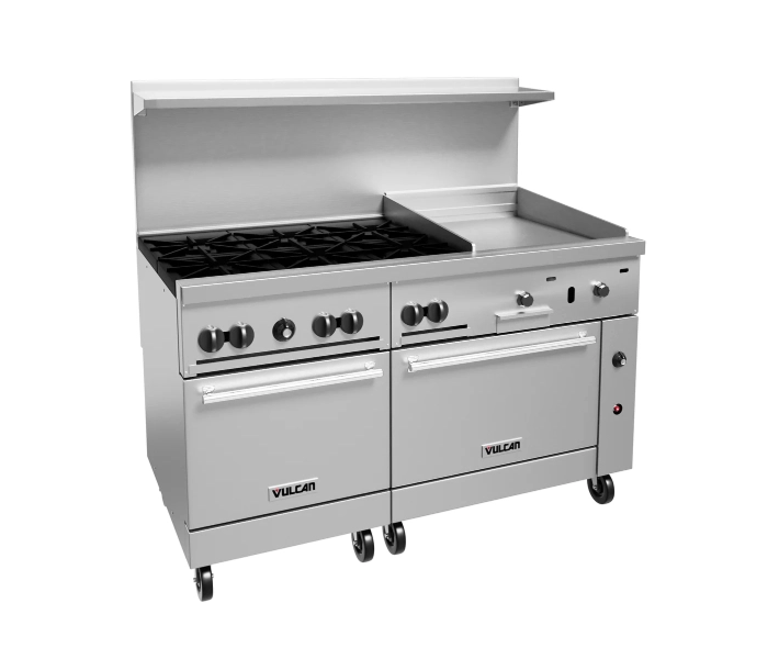 Vulcan 60SC-6B24G Endurance Series 60" 6 Burner Range with 24" Right ...