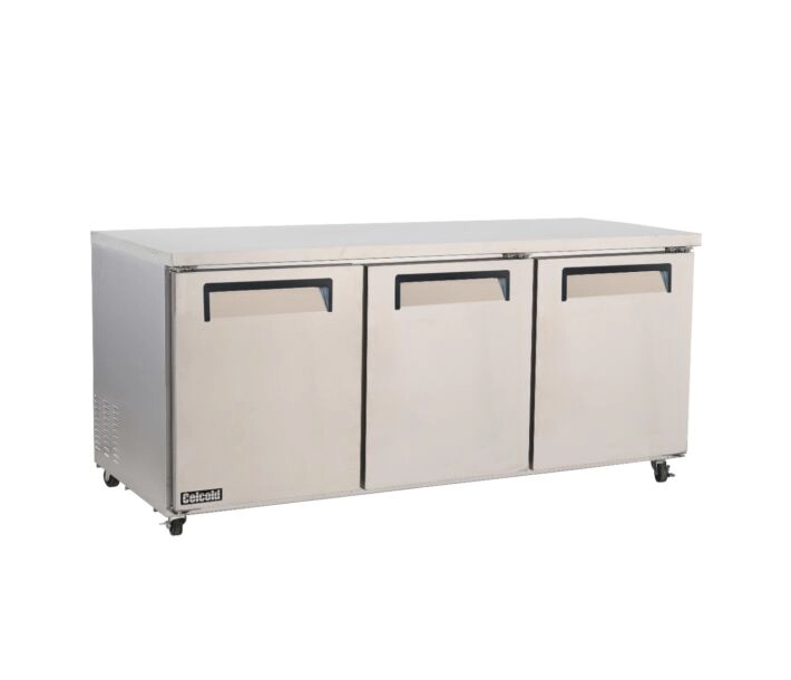 Celcold CUC72F 71.7" 3 Solid Doors Undercounter Freezer with 18 cu.ft ...
