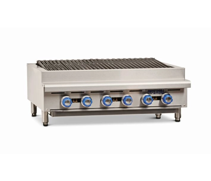 Imperial IRB-24 24" Wide Radiant Broiler with Slanted Cooking surface ...
