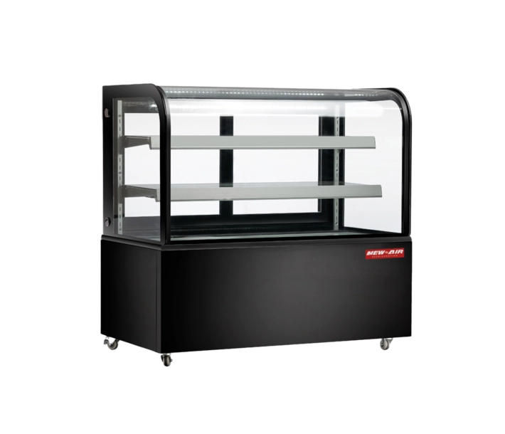 New Air NDC-48-CG 48" Curved Glass Floor Refrigerated Display Case with ...