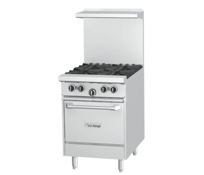 US Range U24-4L U Series 24" Gas Ranges with 4 Burners and 1 Space ...