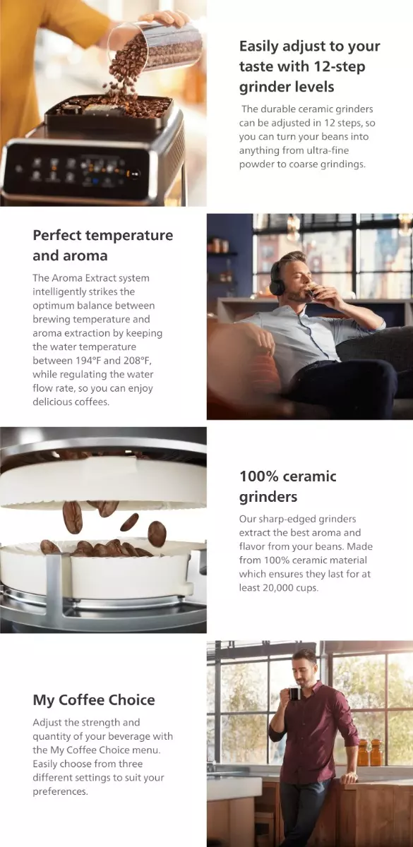 Philips Saeco EP5447/94 5400 Series Fully Automatic Espresso Machine ...