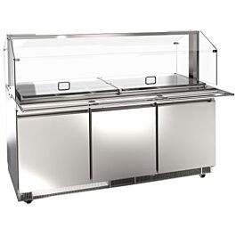 Zanduco 72" Stainless Steel Refrigerated Salad Bar / Cold Food Table ...