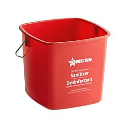 Omcan 6-Qt. Cleaning and Sanitizing Pail - Red | Zanduco US