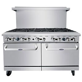 Atosa AGR-10B 60" Gas Range with (10) 32000BTU Open Burners and (2) 26 ...