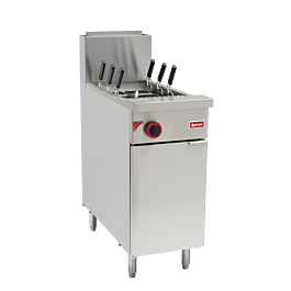 Omcan Single Tank Pasta Cooker, Natural Gas with 6 Basket - 70,000 BTU ...