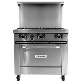 Garland G Series 36" Gas Restaurant Range with 6 Burners and 26" Oven ...