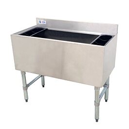18" X 36" Insulated Stainless Steel Underbar Ice Bin with Cold Plate ...