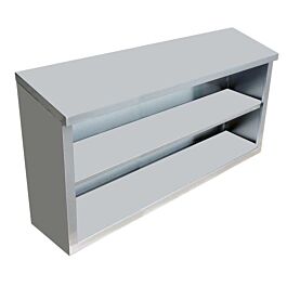 Stainless Steel Open Wall Cabinet with Sloping Top 15" X 48" X 32 ...