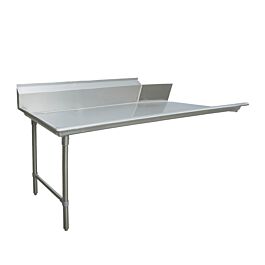 Zanduco 72" Left Side Stainless Steel Clean Dish Table | Zanduco US