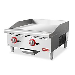 Omcan 24" Countertop Gas Griddle - 2 Burners | Zanduco US