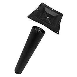 Omcan 4" Dia Black Column with Square Top Spider for Standard Height ...