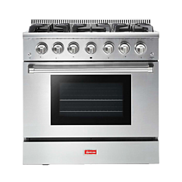 Omcan 36" Commercial Gas Range, Natural Gas - 106,000 BTU | Zanduco CA