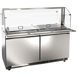 Zanduco 60" Stainless Steel Refrigerated Salad Bar / Cold Food Table ...