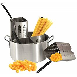 Aluminum Pasta Cooker Set with 4 Stainless Steel Inserts | Pasta Sets ...