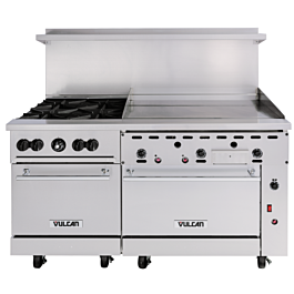Vulcan 60SC-4B36G Endurance Series 60" 4 Burner Range with 36" Right ...