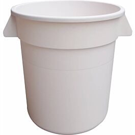 Omcan 10-Gallon Polyethylene White Round Ingredient Bin | Ingredient ...