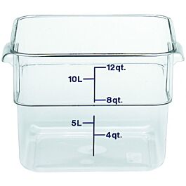 Cambro Food Storage Container, Square Camwear Polycarbonate - Clear ...