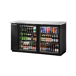 True TBB-24-60G-SD-HC-LD Glass Slide Door 24" Back Bar Cooler with LED ...