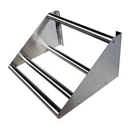 Omcan 15" x 11.25" Wall Mounted Stainless Steel Tubular Rack Shelf ...